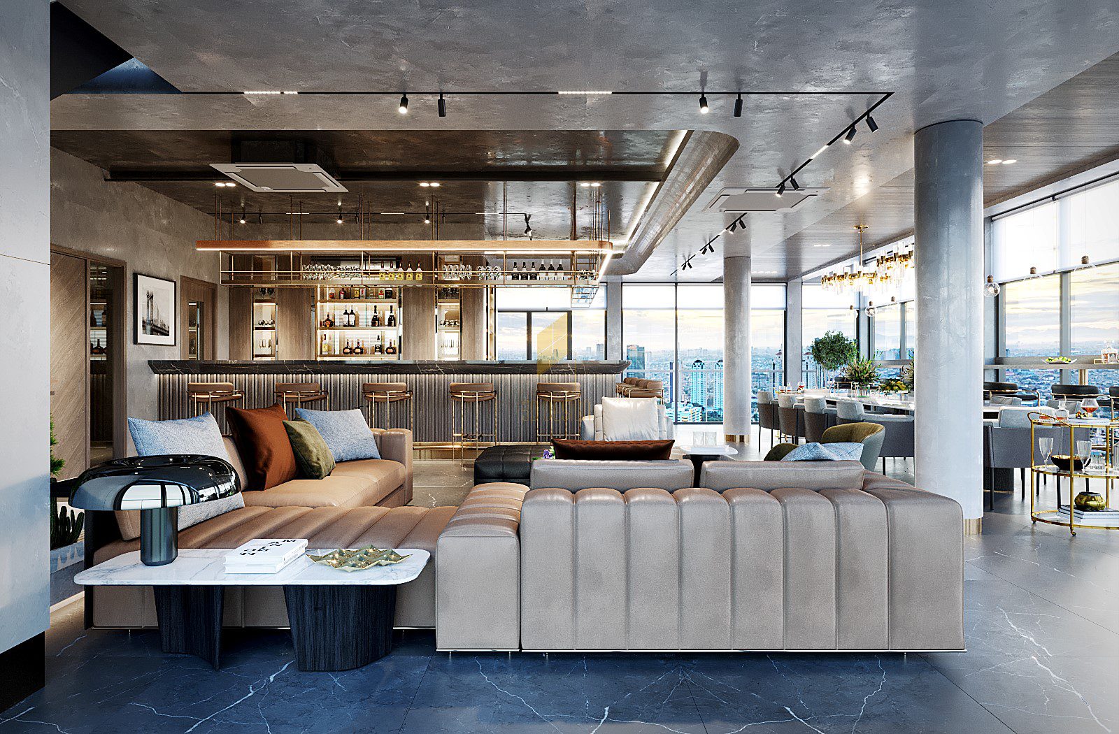 THIẾT KẾ LOUNGE QUẬN 4 - 3D DESIGN