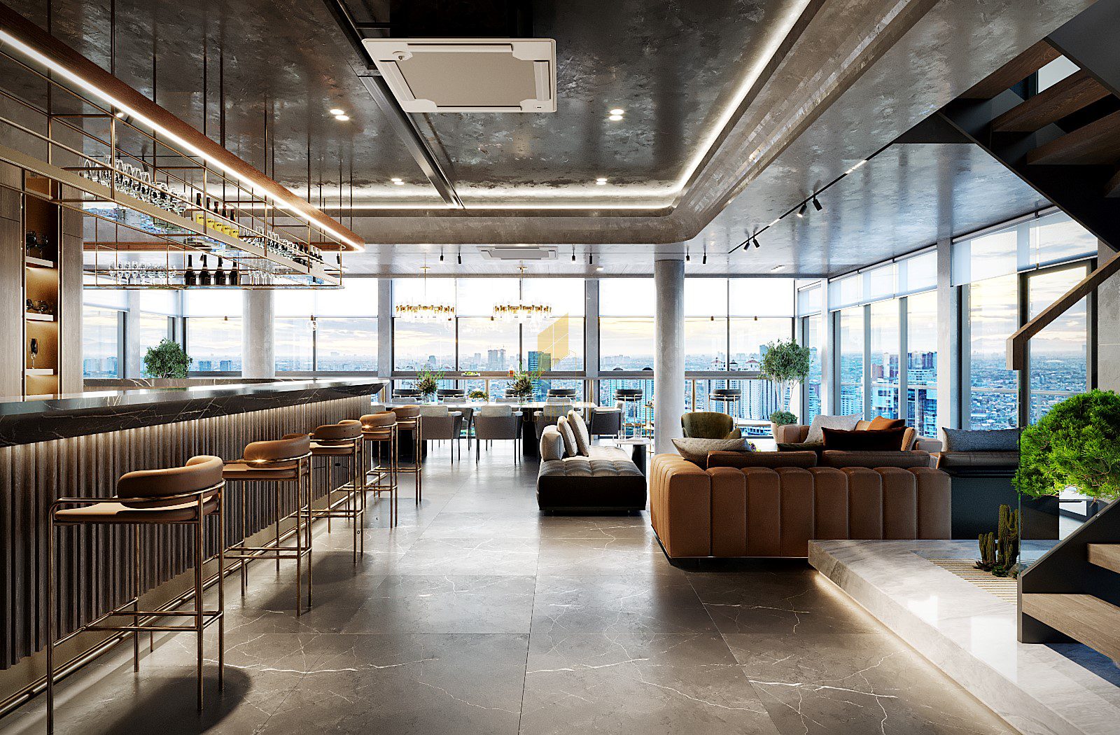 THIẾT KẾ LOUNGE QUẬN 4 - 3D DESIGN